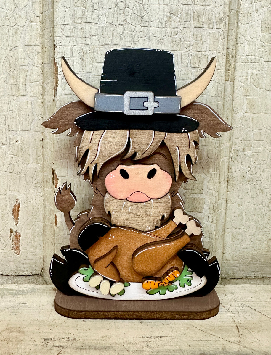 Highland Thanksgiving Cow - Unpainted – Elderberry Place