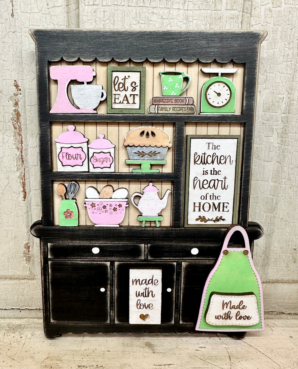 Kitchen Hutch Shelf Sitter - Unpainted – Elderberry Place