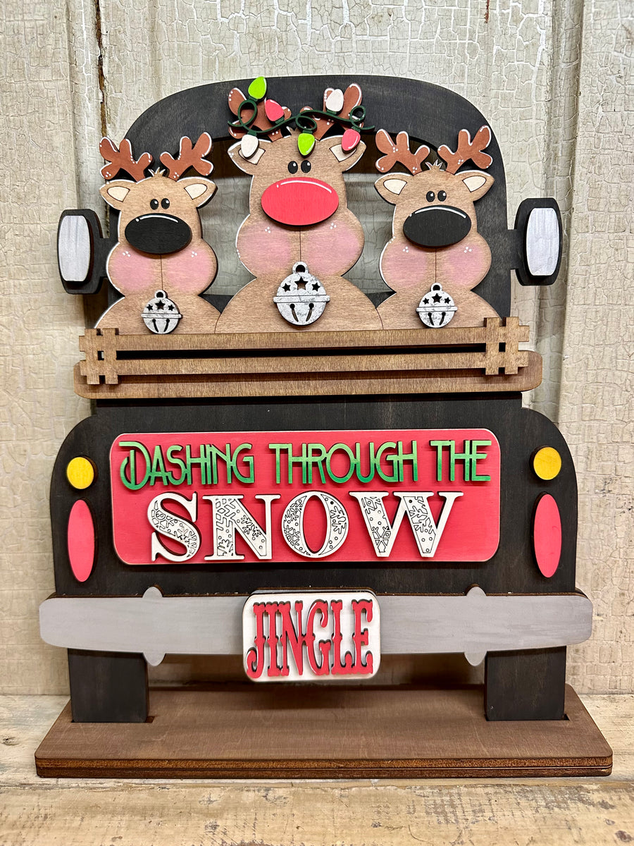 Reindeer Insert - Unpainted - for Truck or Bread Board (Truck, Bread B ...